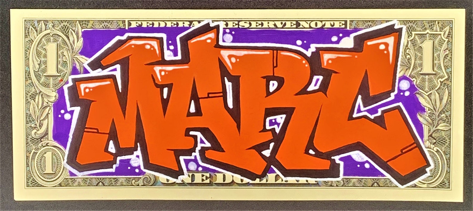 Graffiti Letters on Money Cash Dollar Bill. Personalized - Etsy