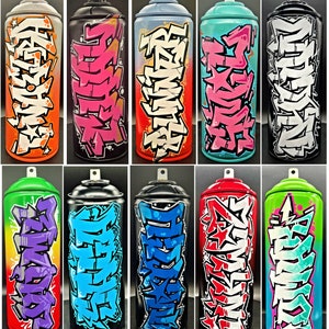 Custom Graffiti Spray Paint Can Name Letters Personalized Street Art ...