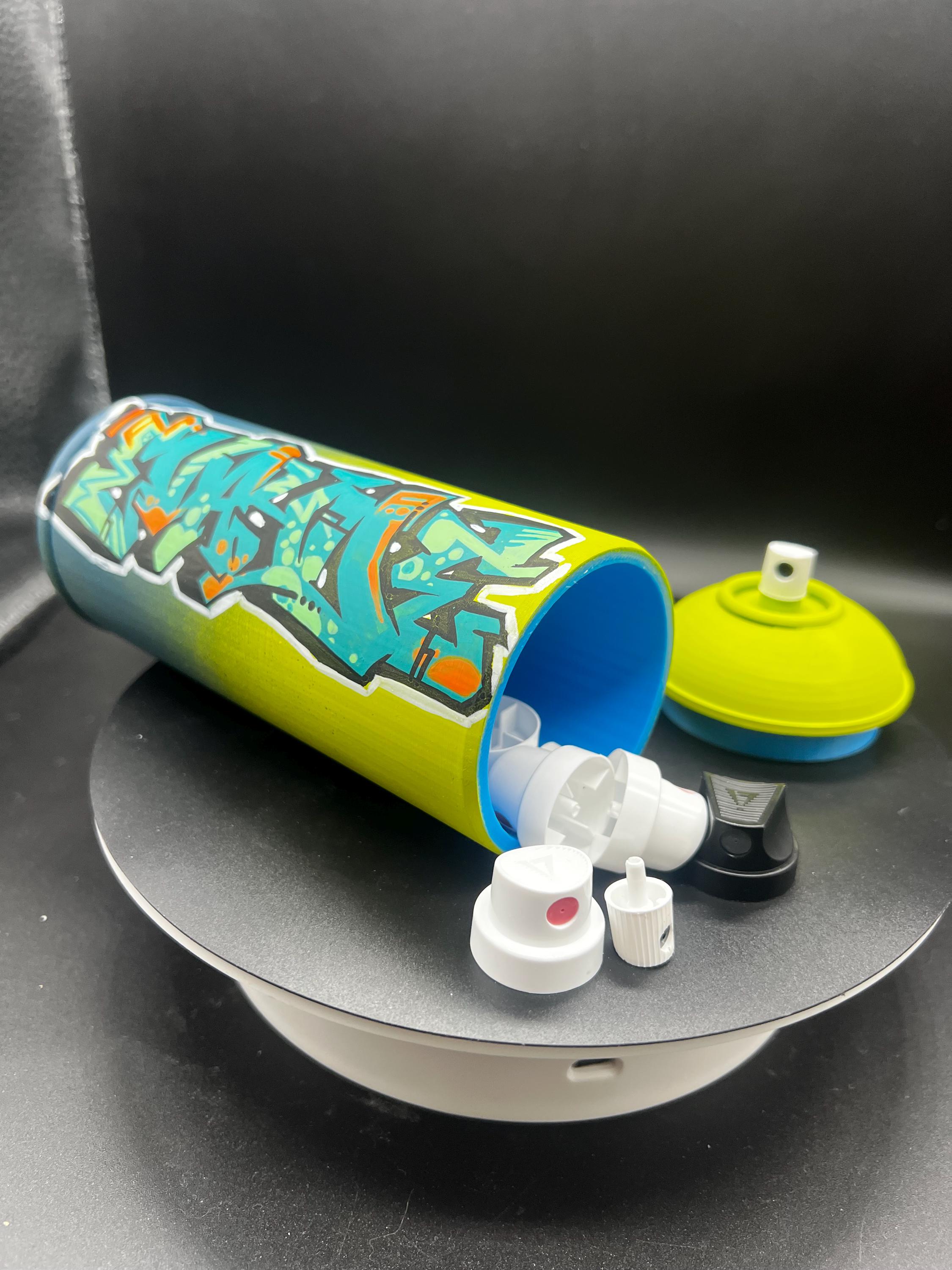 3D Printed Custom Graffiti Art Spray Paint Can Secret Stash Container ...