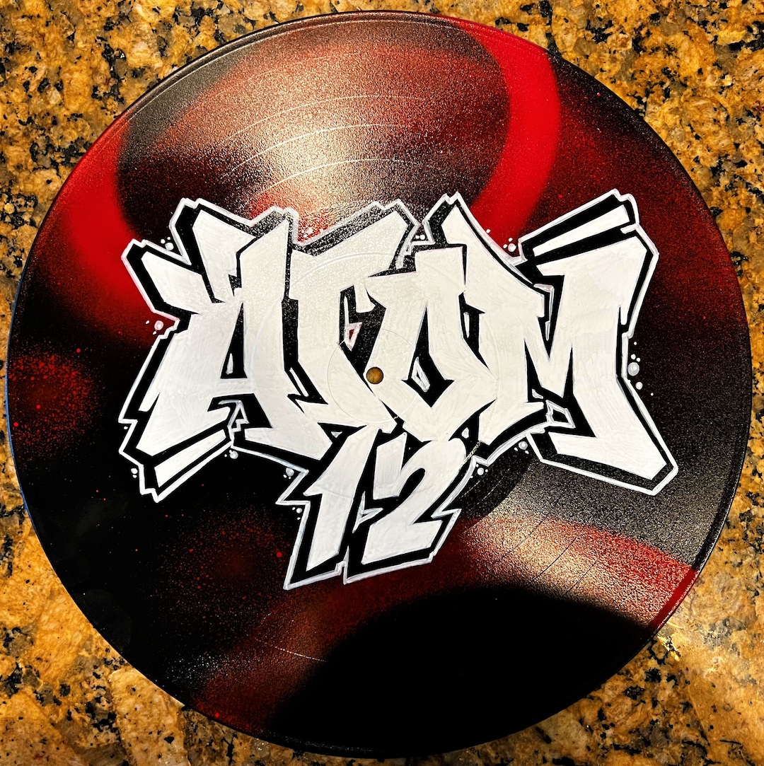 Graffiti Vinyl Record Personalized Custom Graffiti Name, Word, Letters ...