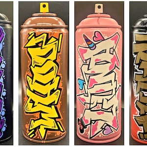 Custom Graffiti Spray Paint Can Name Letters Personalized Street Art ...
