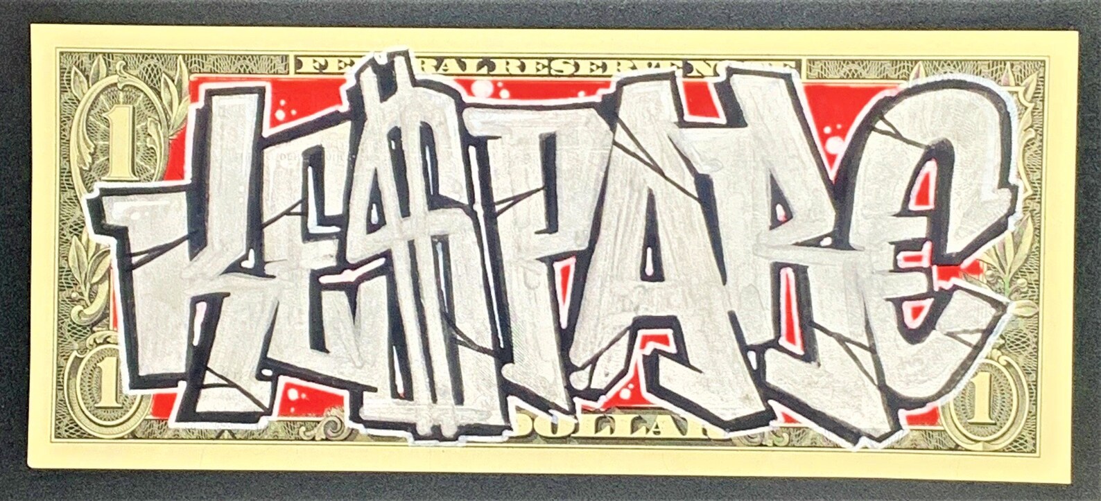 Graffiti Letters on Money Cash Dollar Bill. Personalized - Etsy