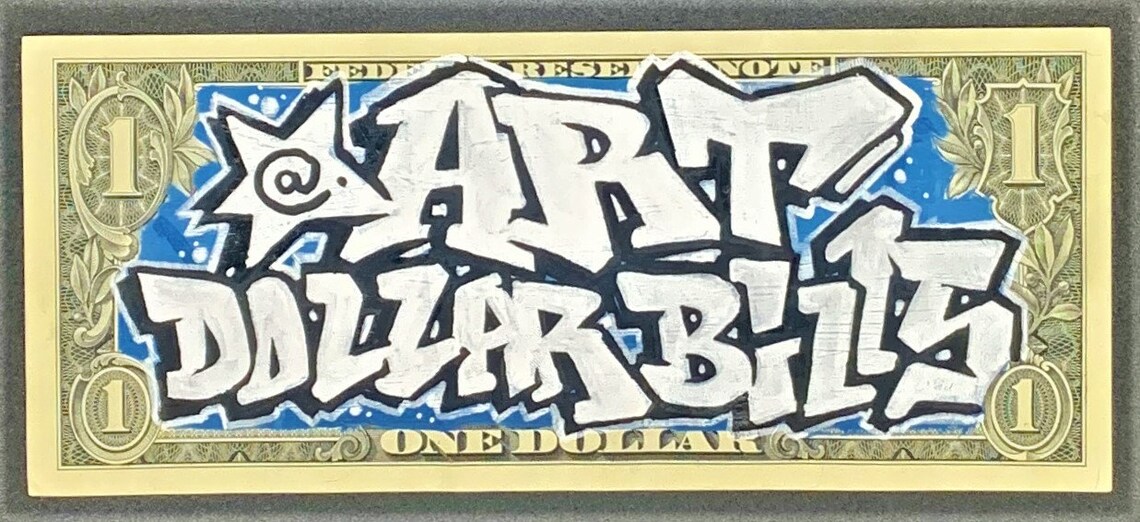 Graffiti Letters on Money Cash Dollar Bill. Personalized | Etsy
