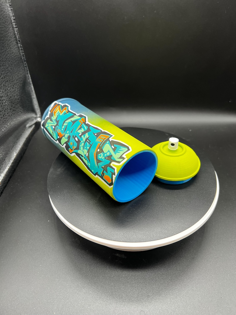 3D Printed Custom Graffiti Art Spray Paint Can Secret Stash Container ...