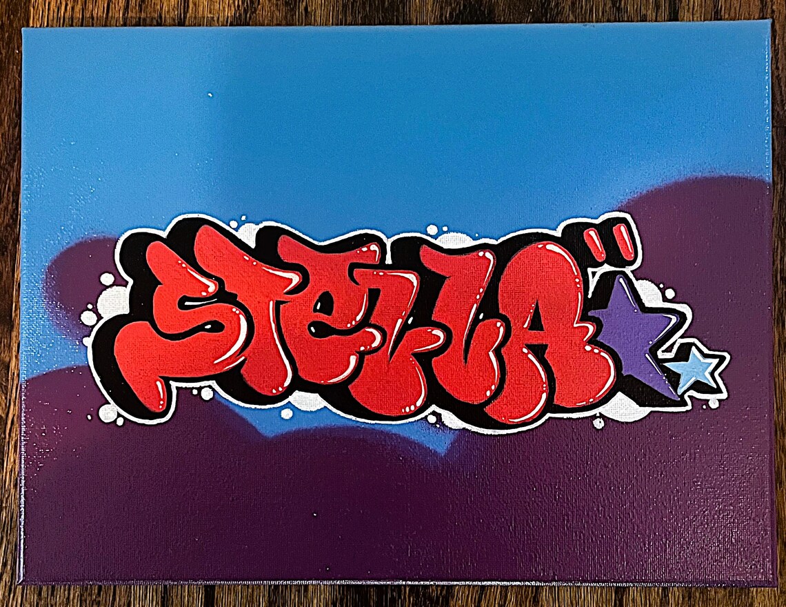 Personalized Custom Graffiti Name, Word, Letters on Canvas. Hand ...