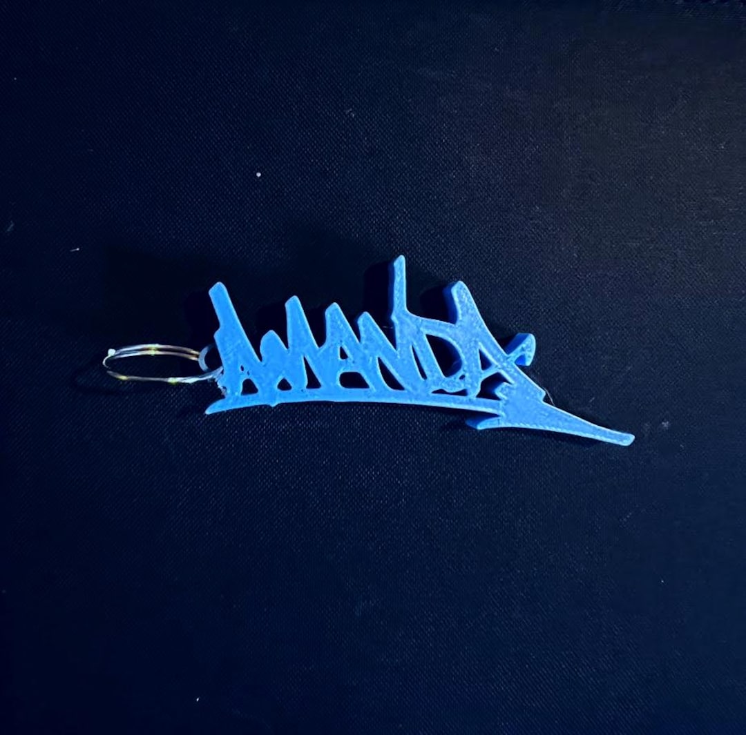 3D Printed Custom Personalized Graffiti Piece Letters Name Key Chain - Etsy