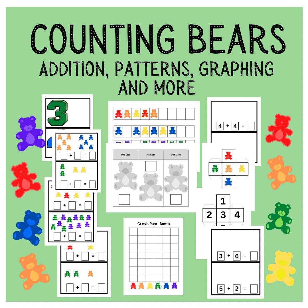 Counting Bears: Printable Centers, Morning Work, Small Group ...