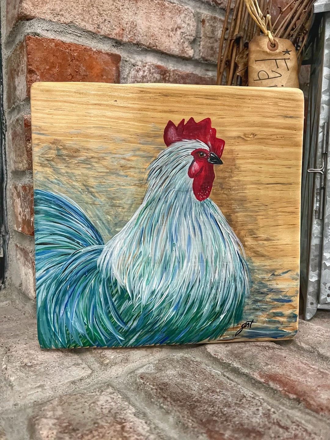 Hand Painted Chicken - Etsy