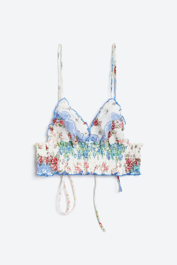 HANKY SOFTY BRA Blue Baby Cute Lolita French Bralette | Etsy