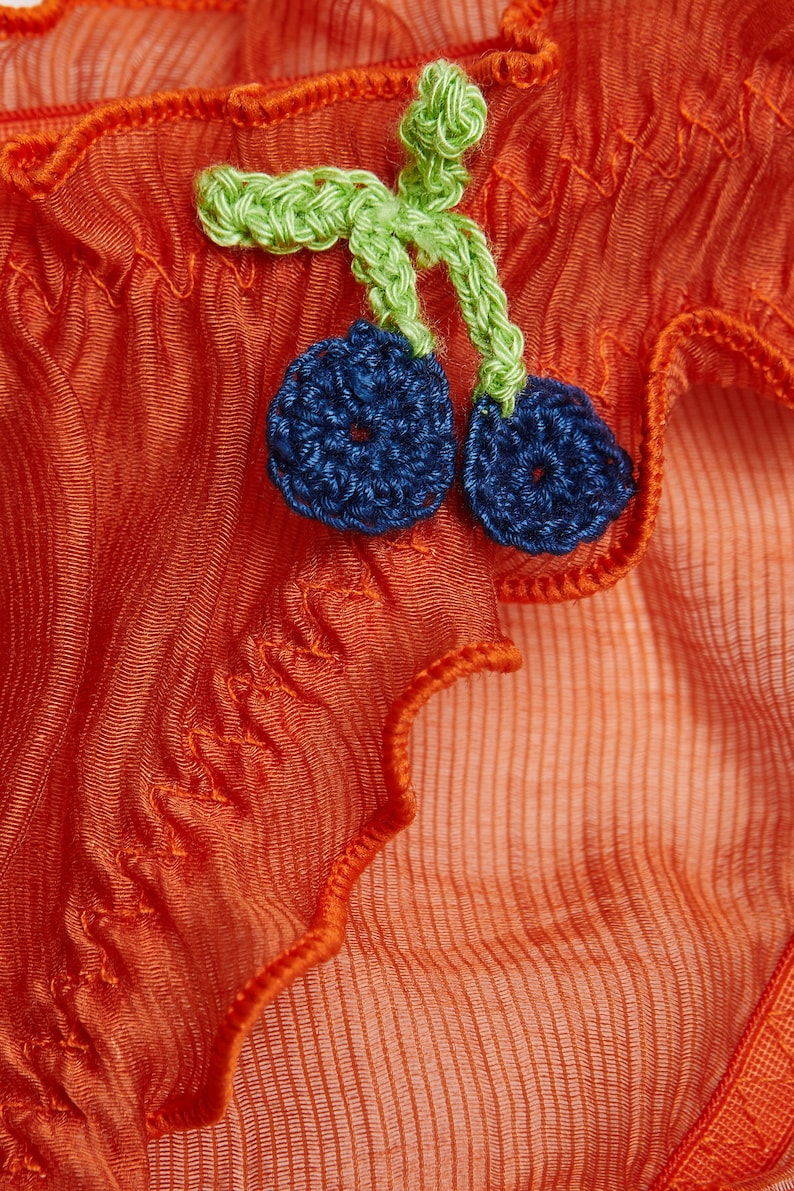 Frilly Sheer Panty, Mesh Cherry Panty, Ruffle Sheer Lingerie, See ...