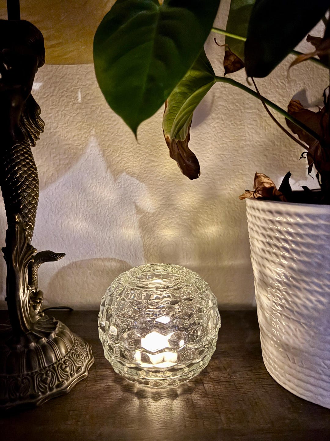 Vintage Crystal Sphere Fairy Lamp - Etsy