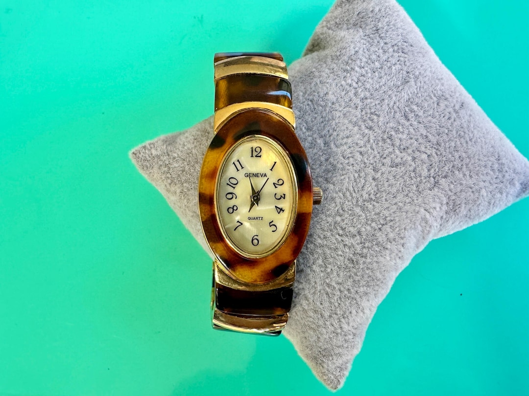 Vintage Geneva Tortoishell Bangle Ladies Watch, Late 1980’s - Etsy