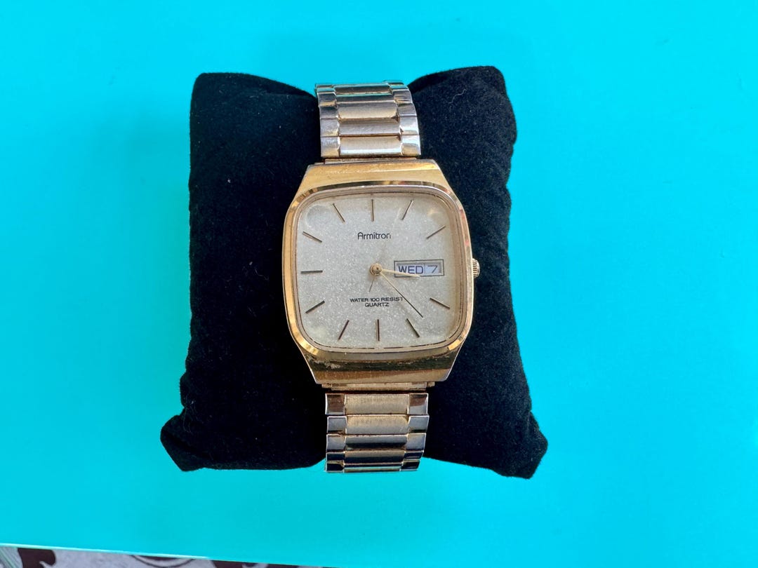 Vintage Armitron Goldtone Square Men’s Watch, 1990’s - Etsy