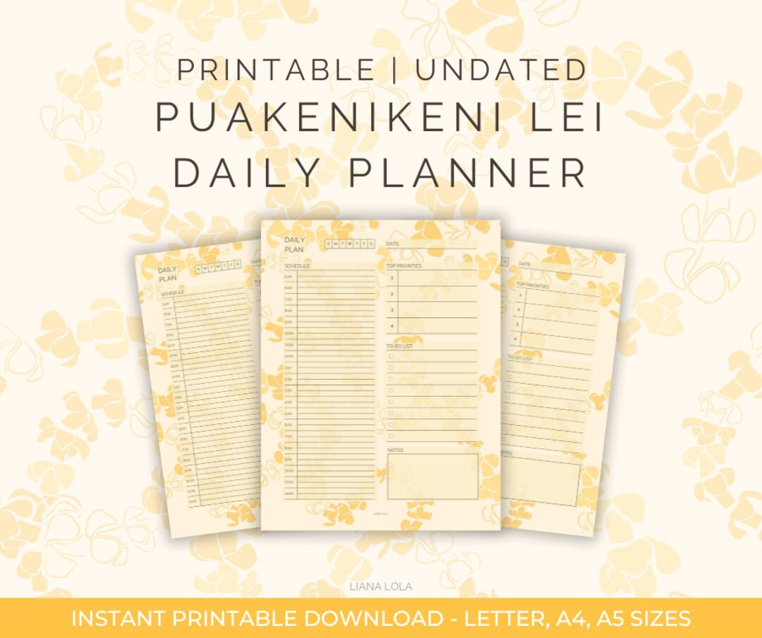 Daily Planner Printable, Hourly Planner, Time Blocking Template, Work ...