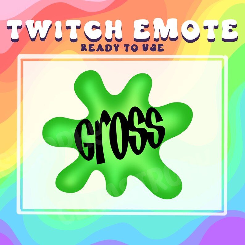 Green "gross" Splat - Funny Reaction Emote for Twitch - Etsy