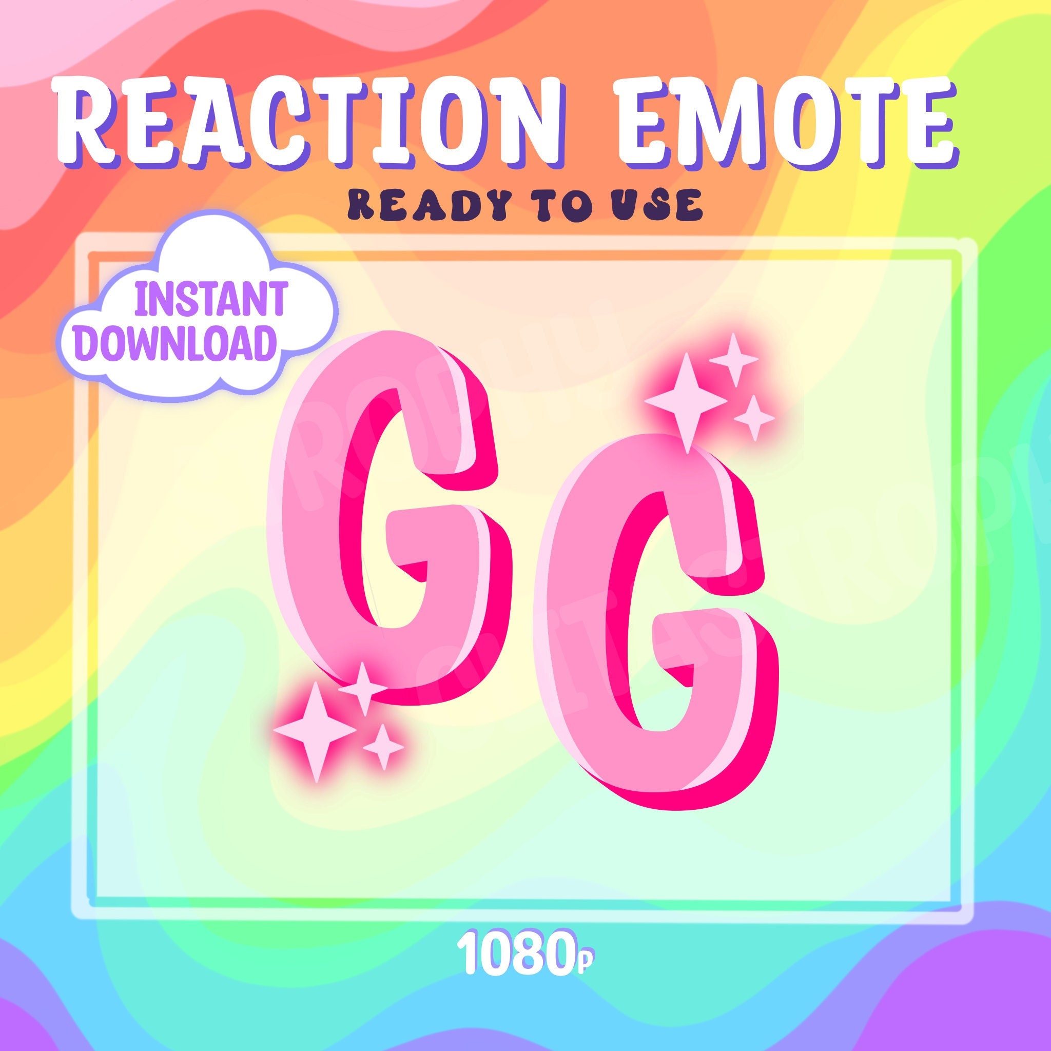 GG good Game Emote 1080p Reaction Emote for Twitch, Discord and More - Etsy