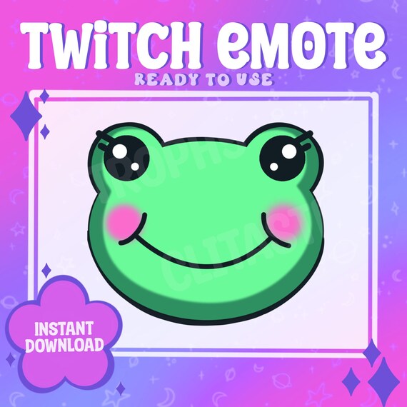 Cute Happy Frog Emote for Twitch - Etsy