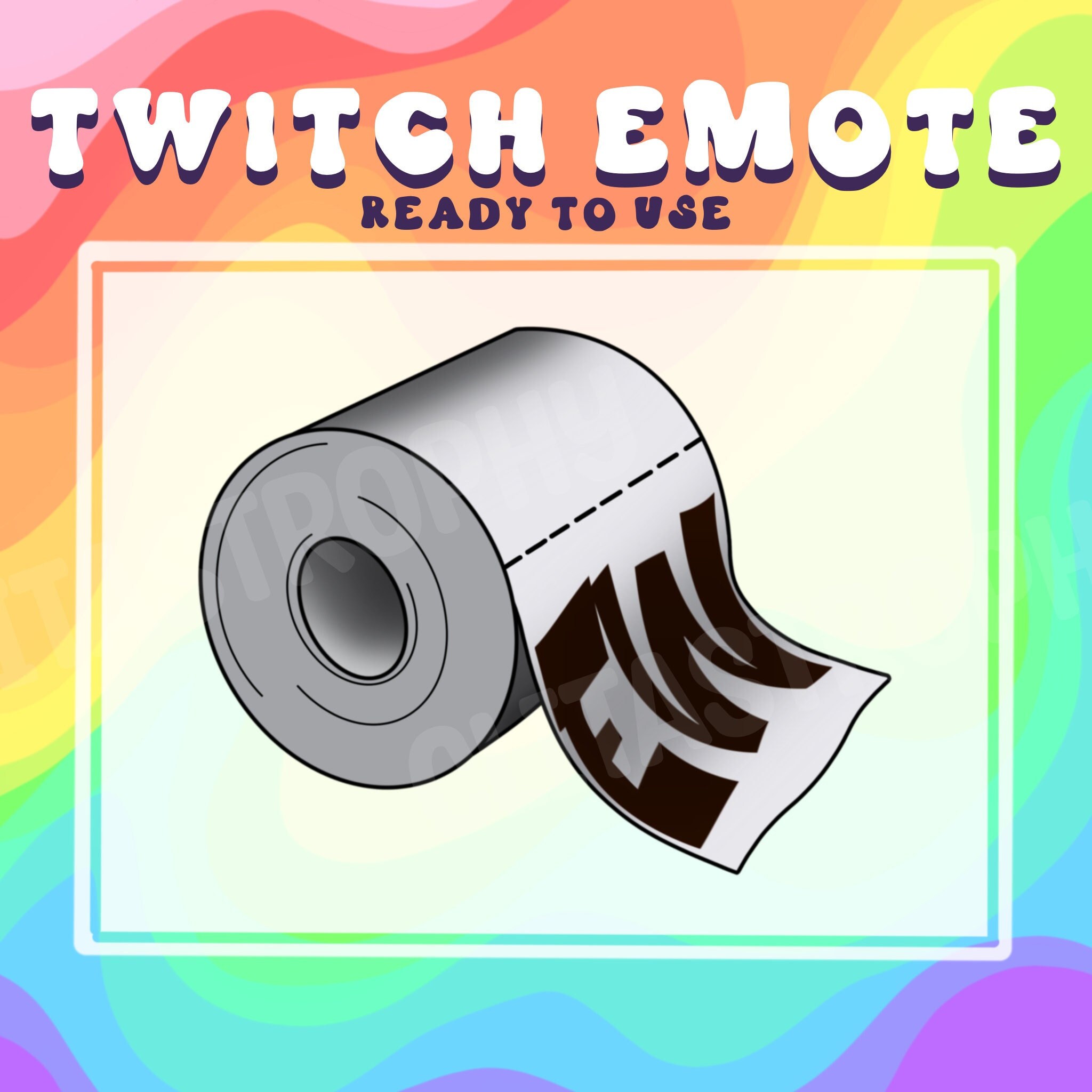 Ew/gross Toilet Paper Emote - Reaction Emote for Twitch - Etsy