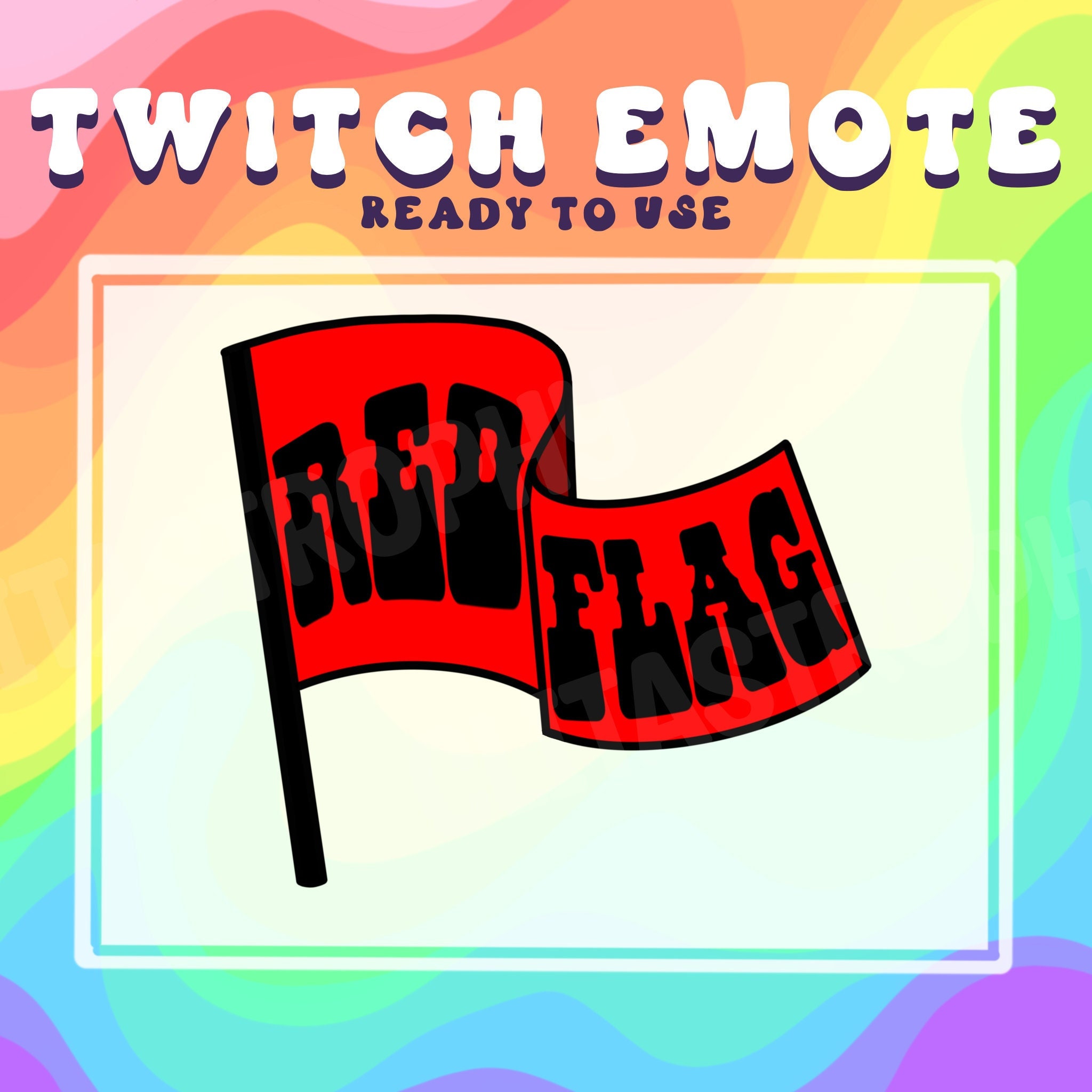 Red Flag Reaction Emote for Twitch - Optimized and Ready for Use - Etsy