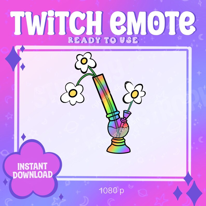 Rainbow "vase" Emote -1080p Reaction Emote for Twitch and More - Etsy