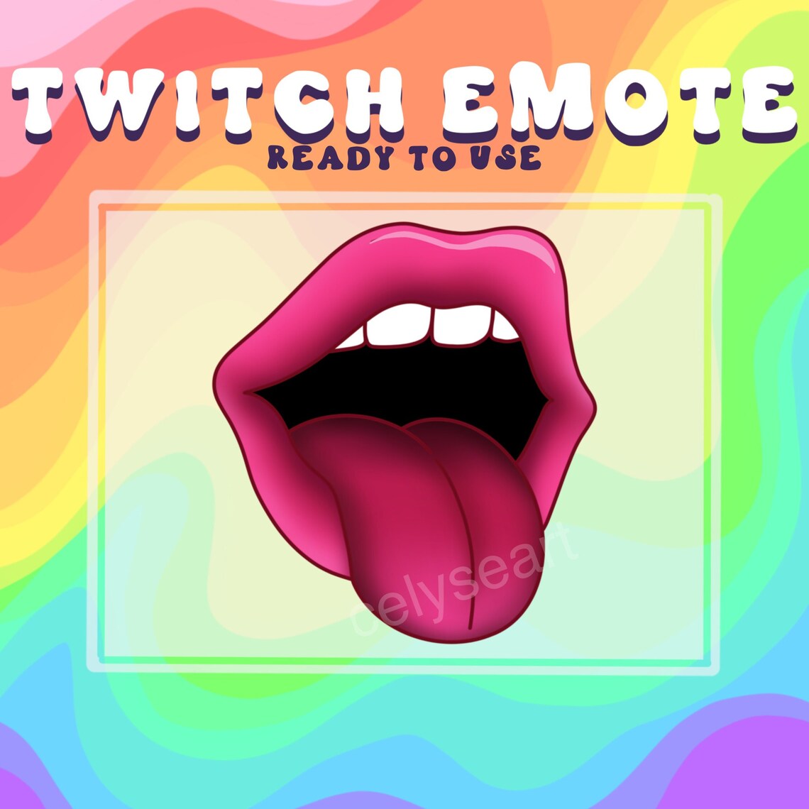 Lick/yum Reaction Emote for Twitch - Optimized and Ready for Use - Etsy