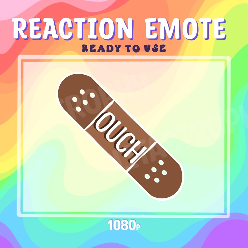 Ouch Bandaid Reaction Emote 1080p Emote for Twitch Discord - Etsy