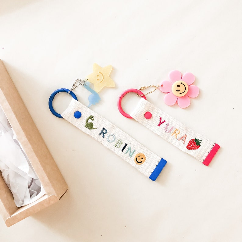 Kids Name Tag Bag Key Chains Kids Bag Tag - Etsy