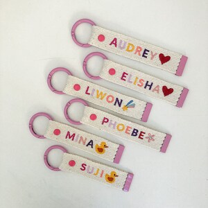 Kids Name Tag Bag Key Chains Kids Bag Tag - Etsy