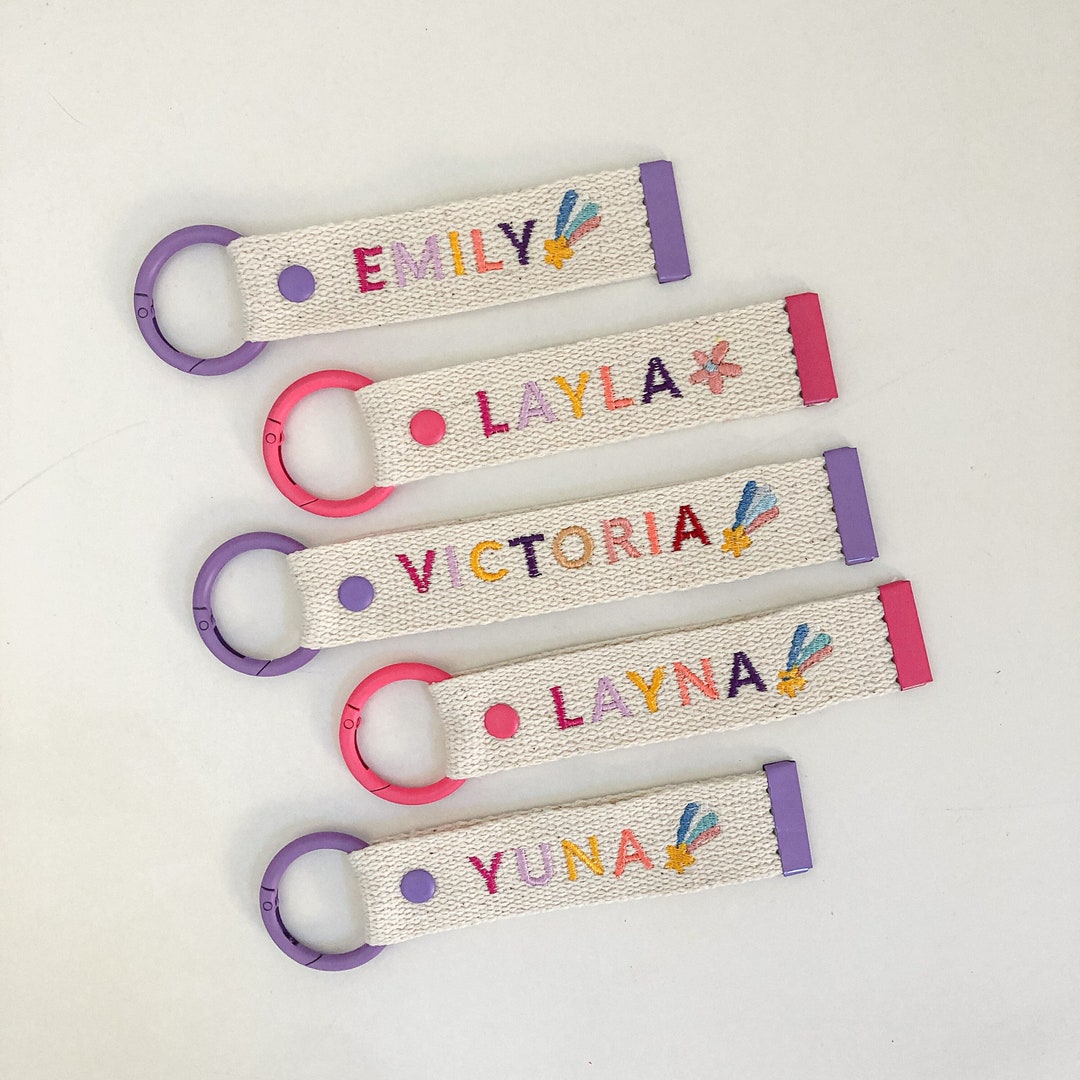 Kids Name Tag Bag Key Chains Kids Bag Tag - Etsy