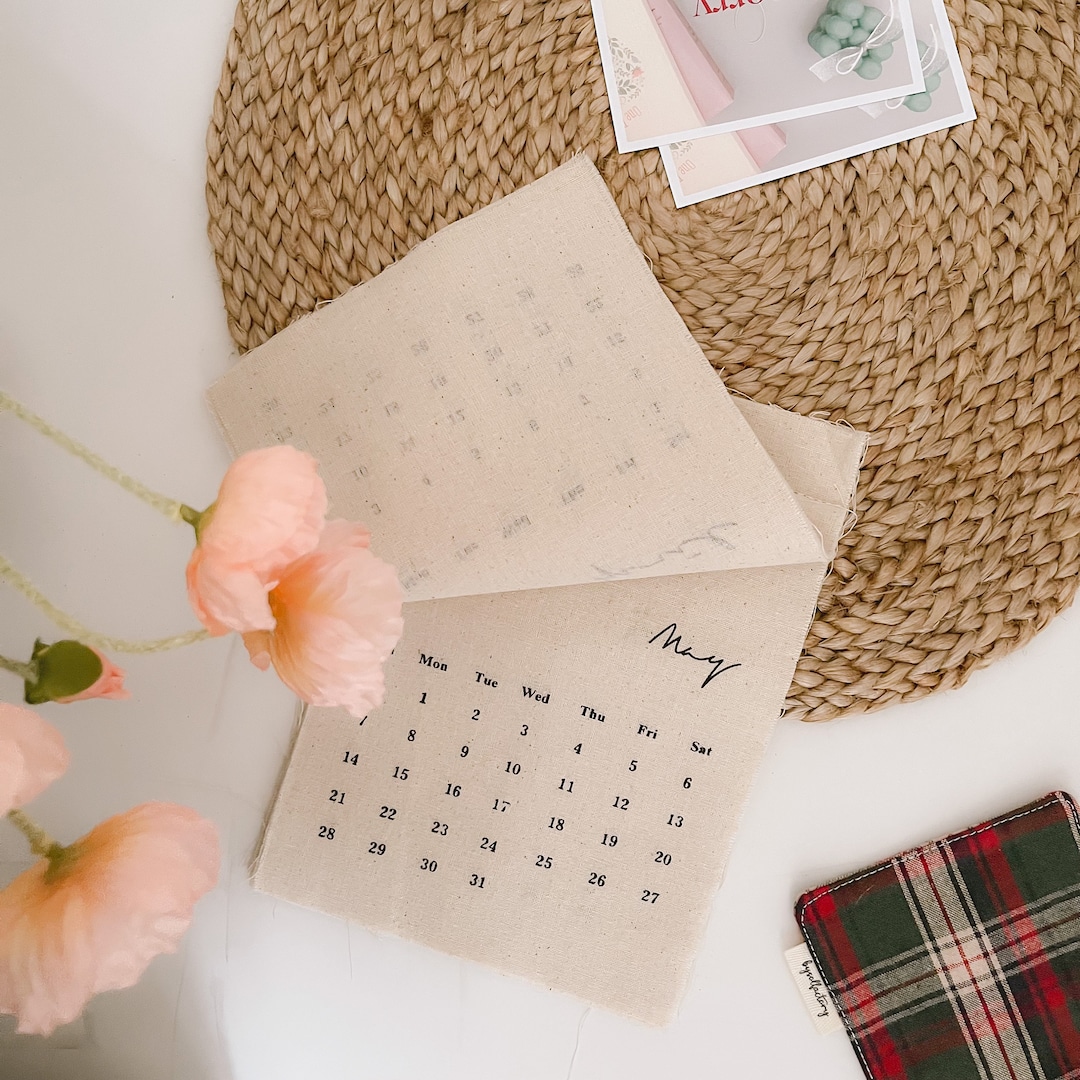 Fabric Calendar 2023 Home Neutral Boho Decor Wall Hanging - Etsy