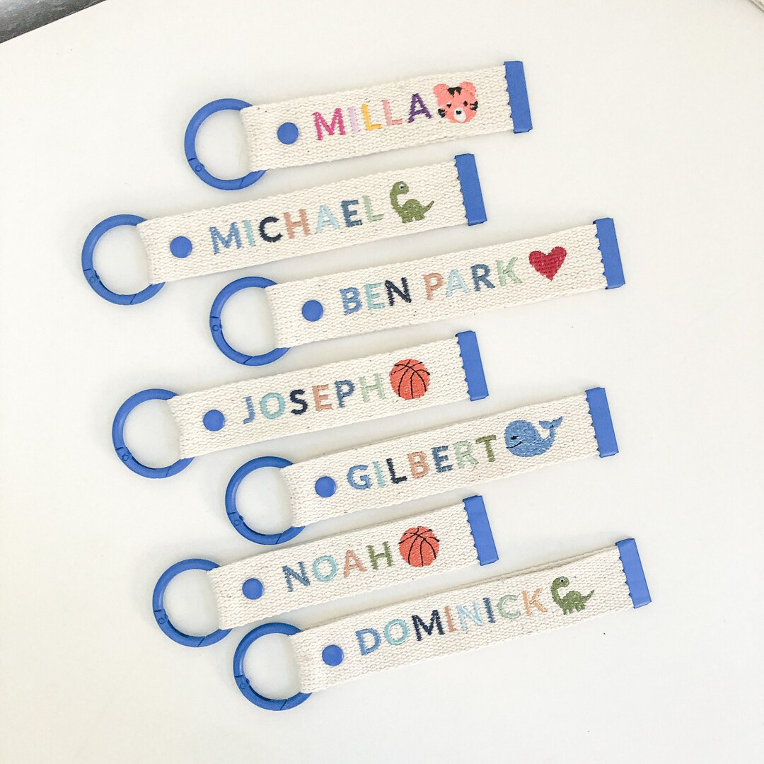 Kids Name Tag | Bag Key Chains | Kids Bag Tag - Etsy