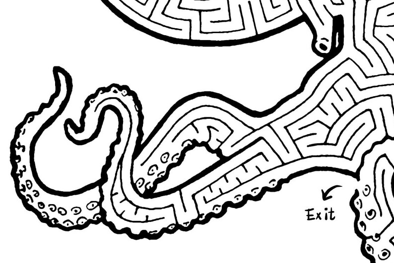 Octopus Maze Digital Download | Etsy