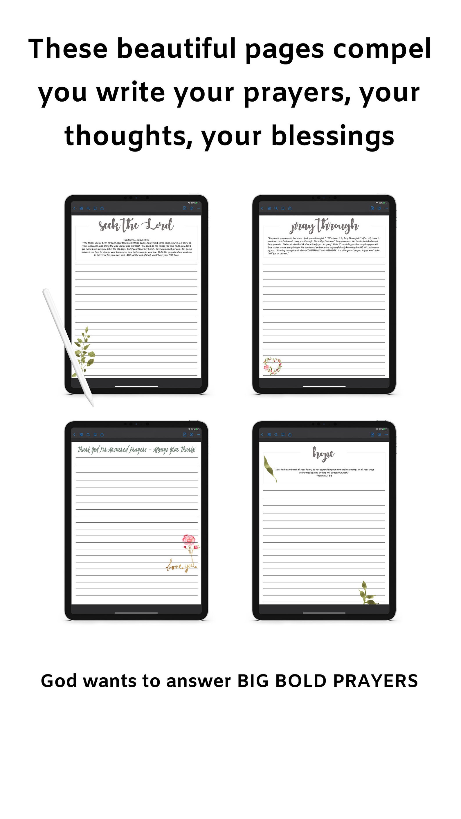 Printable Daily Prayer Journal, Devotional, Christian, Printables ...