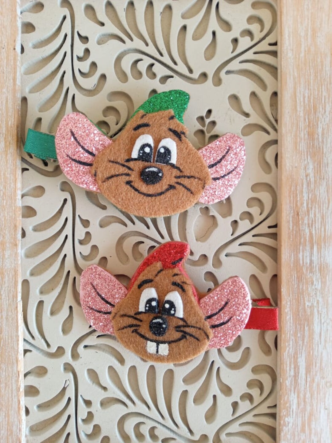 Gus and Jaq Hair Clips (fan Art) - Etsy