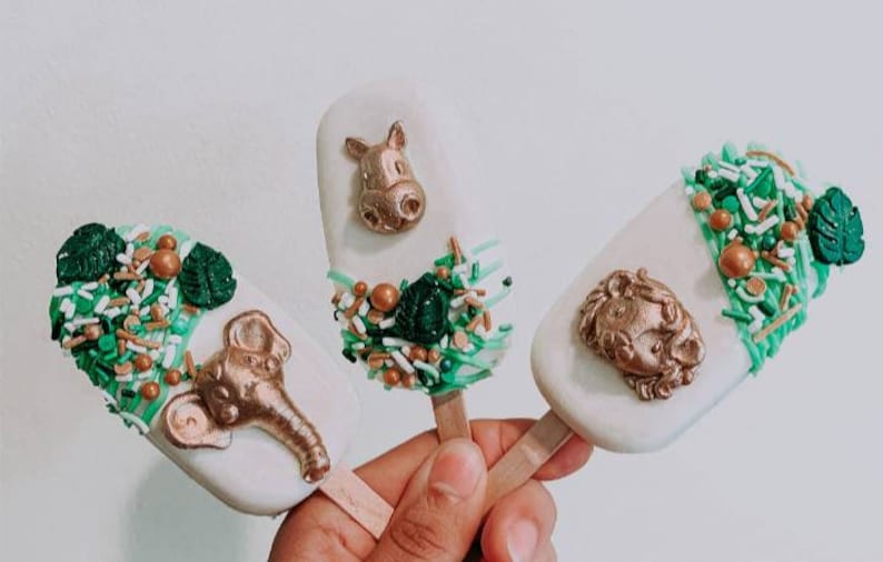 Golden Jungle Animal Heads, Sugar Animals, Fondant Animals, Gum Paste ...