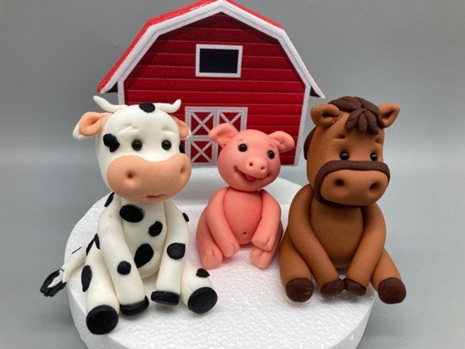 Farm Animals Sugar Farm Animals Fondant Farm Animals Sugar - Etsy