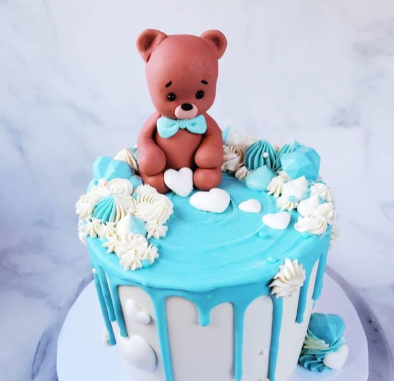 Bear Edible Cake Toppers Sugar Cake Toppers for Birthdays | Etsy