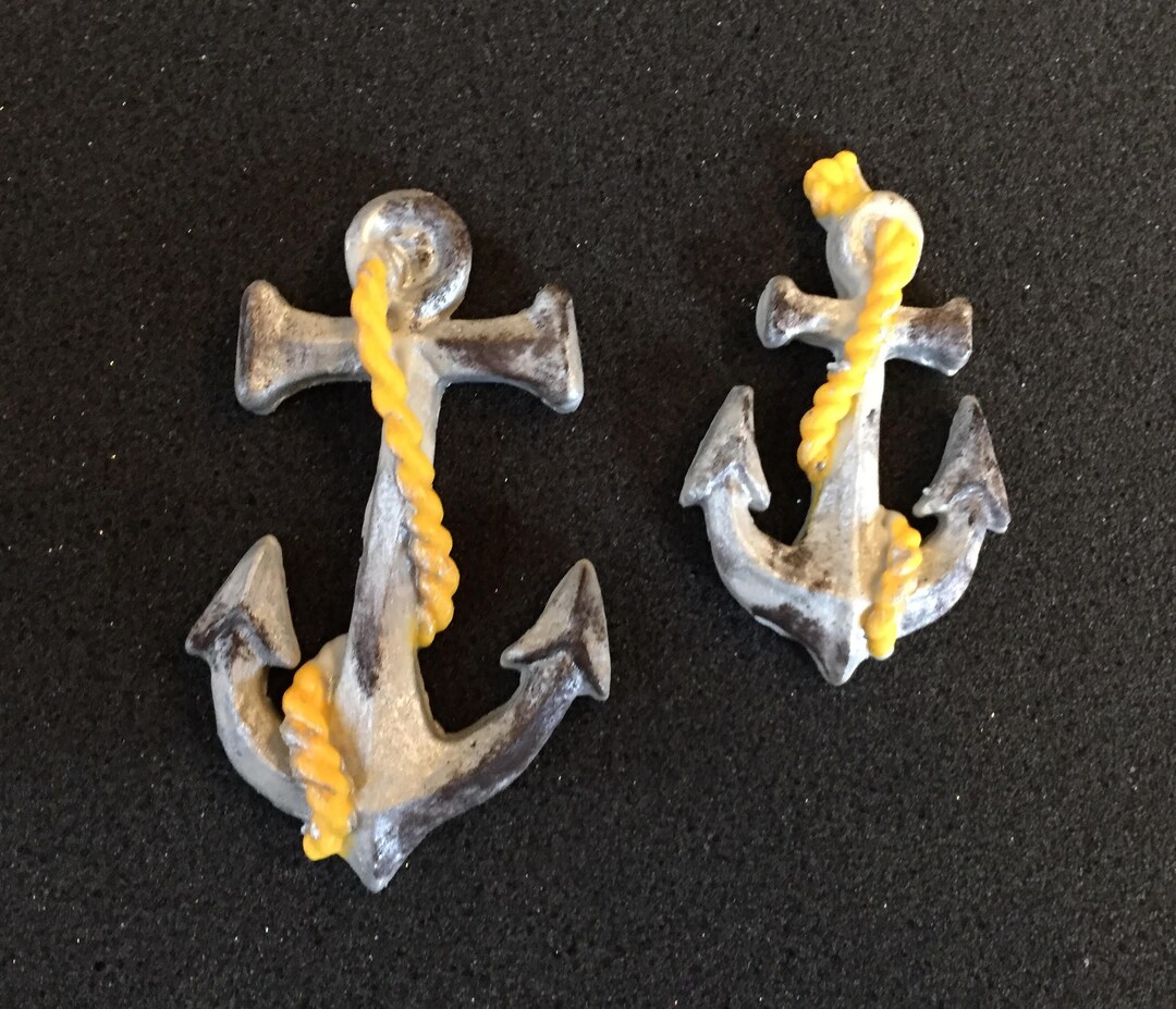 Anchor Cake Topper Anchor Cake Cupcake Topper, Fondant Anchor,silver ...