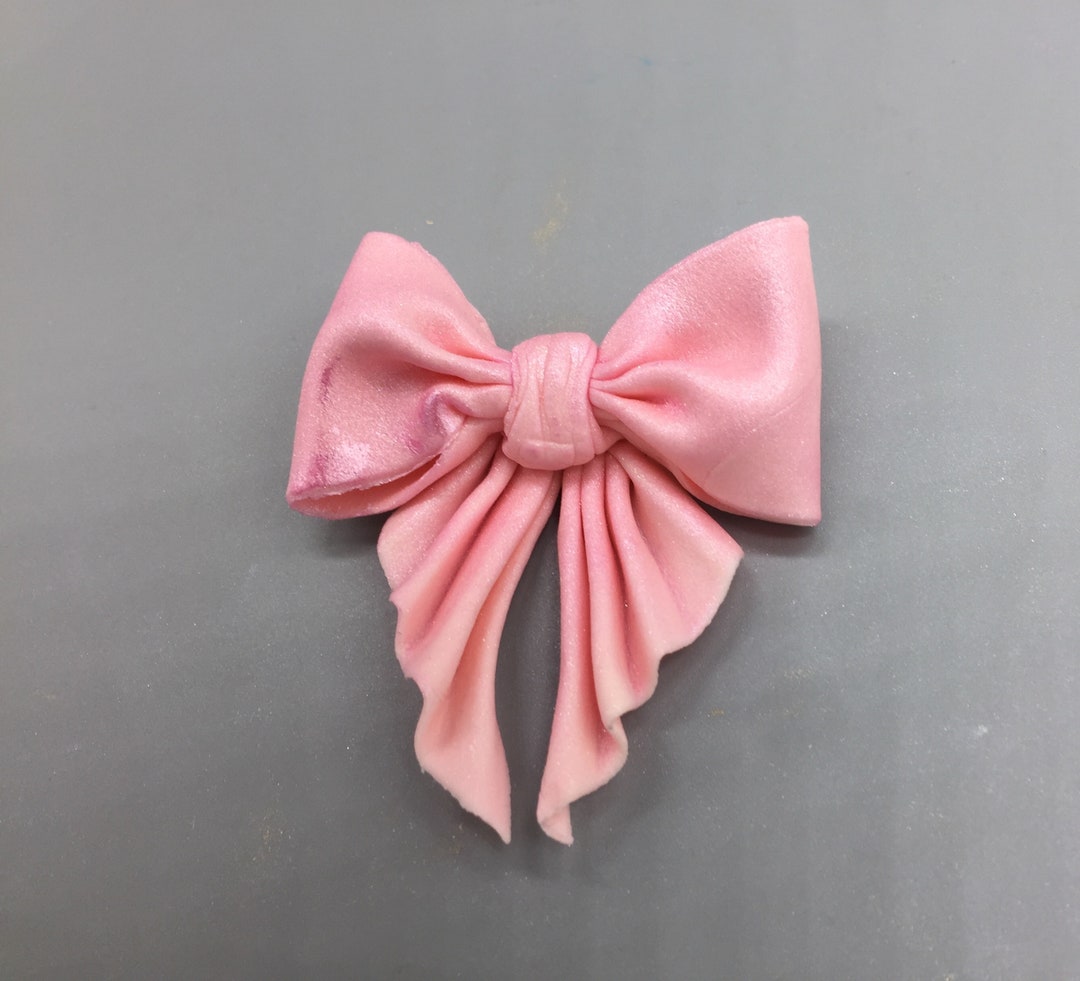 Bow; Edible Hand Made Bow, Sugar Bow for Cakes and Cupcakes, Large ...