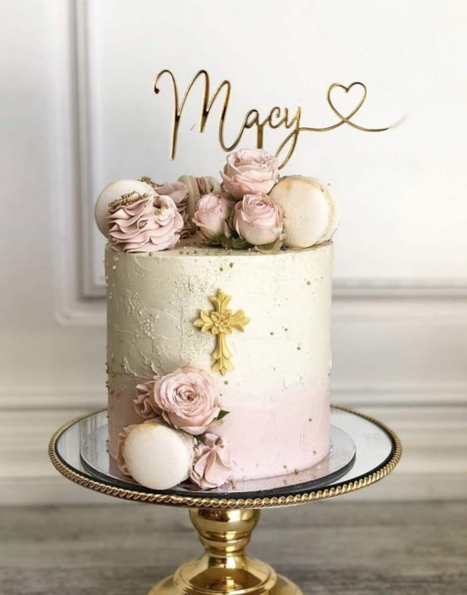 Cross for Cake and Cupcakes Made From Fondant | Etsy