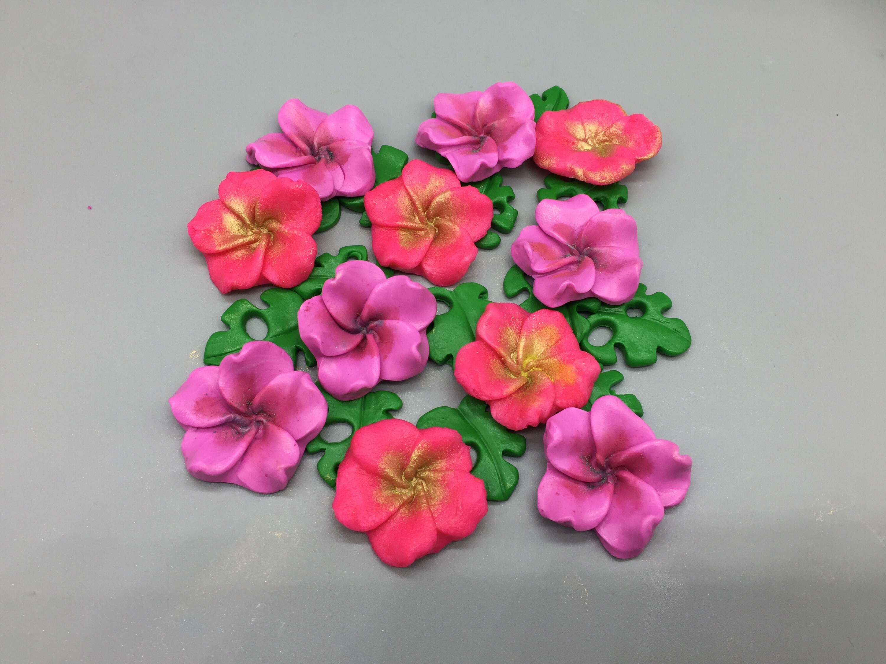 Fondant,sugar, Edible Tropical Flower for Cakes and Cupcakes#4 - Etsy