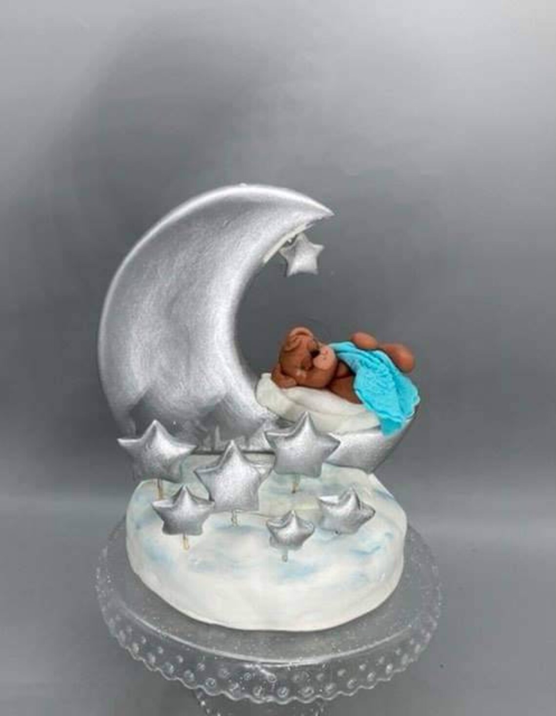 Moon With Baby Cake Topper Moon With Baby Gender Reveal | Etsy