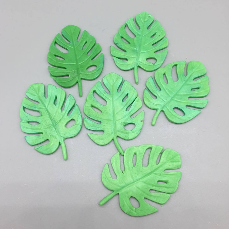 Gum Paste Tropical Leaves - Etsy
