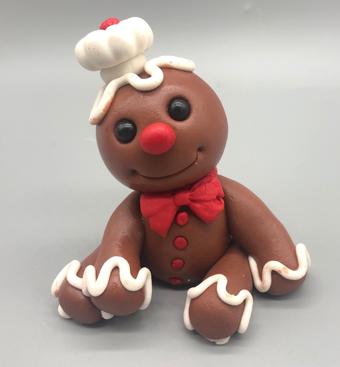 Gingerbread man cake topper made from fondant Sugar | Etsy