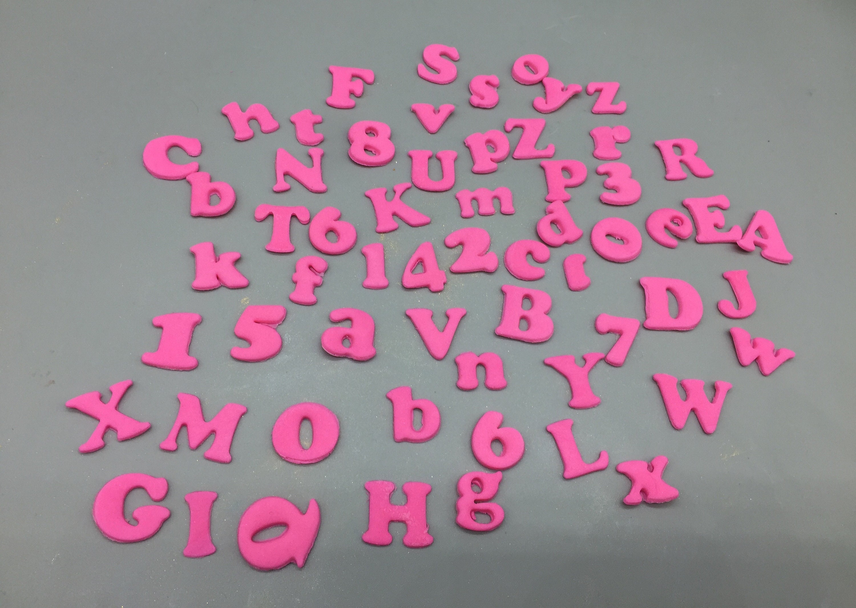 Letters and Numerals , Alphabet, Fondant Letters and Numerals, Cake ...