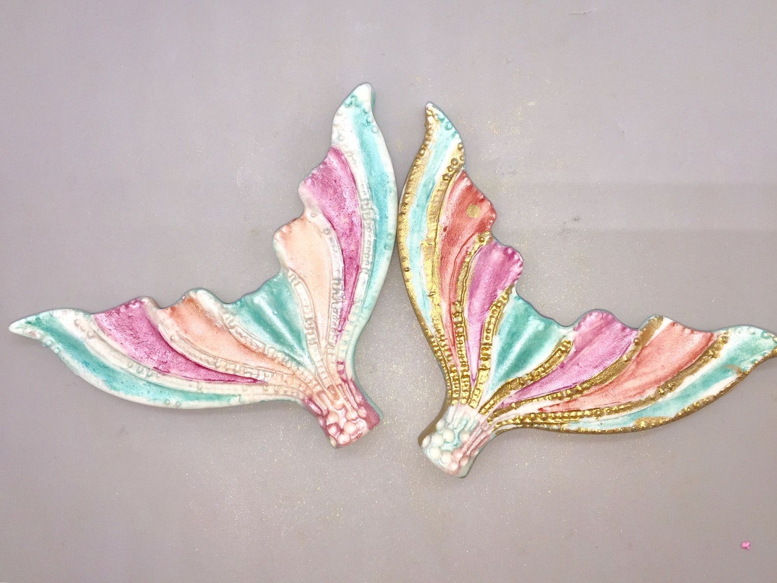 Large Mermaid Tail Set With Scaled Numeral and Seashells, Sugar Large ...