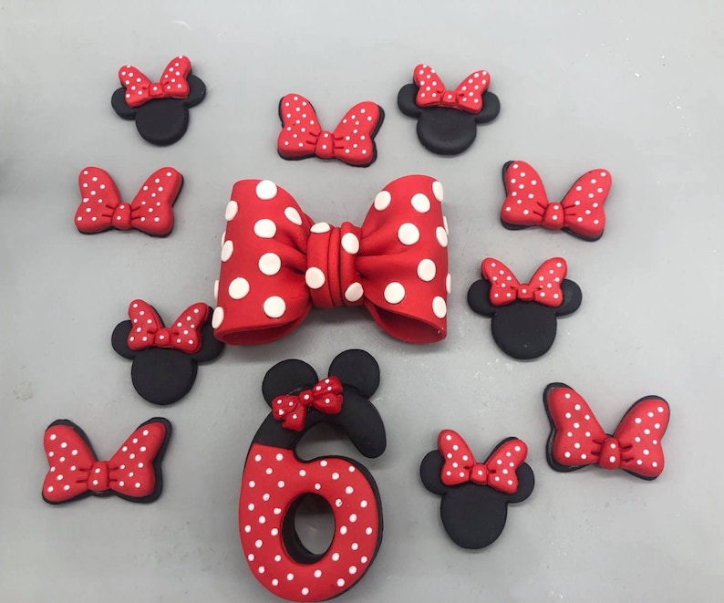 Minnie Mouse Minnie Mouse Sugar Cake Decoration Minnie Mouse | Etsy