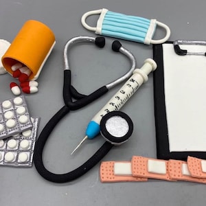 Fondant Medical Cake Topper - Fondant Stethoscope - Doctor Toppers ...
