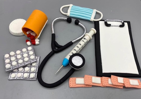 Baking stethoscope edible nursing items edible fondant nurse items ...