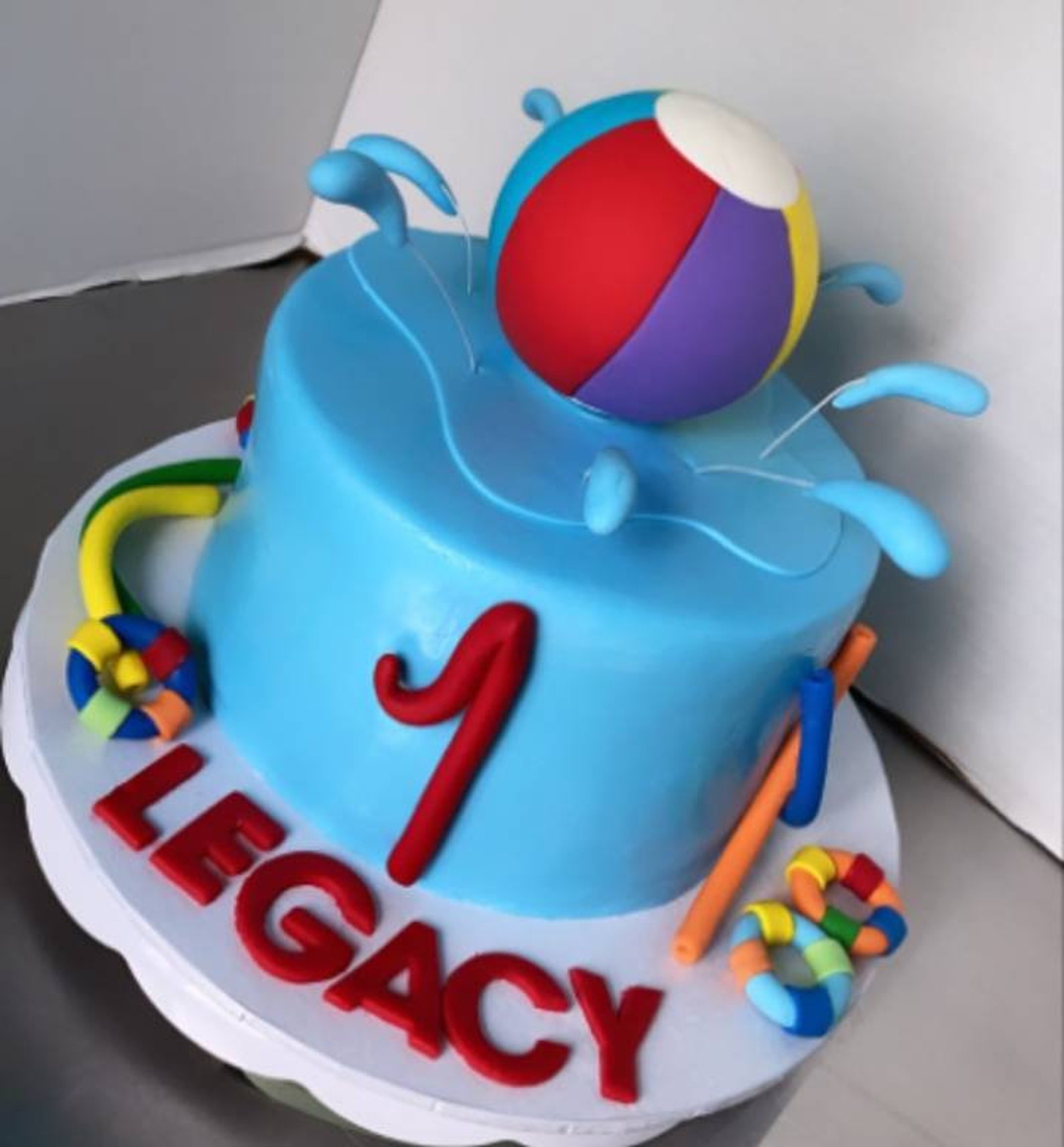 Beach Pool Theme Cake Decorations - Etsy